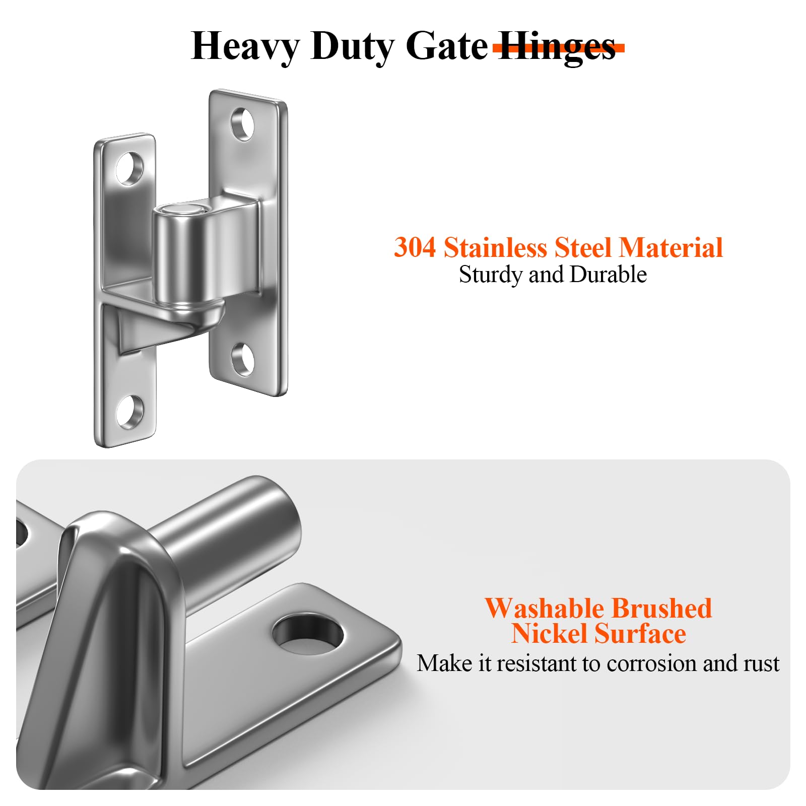 Heavy Duty Fence Gate Hinges Heavy Duty Gate Hinges 2-Pack - 600 Lbs ...