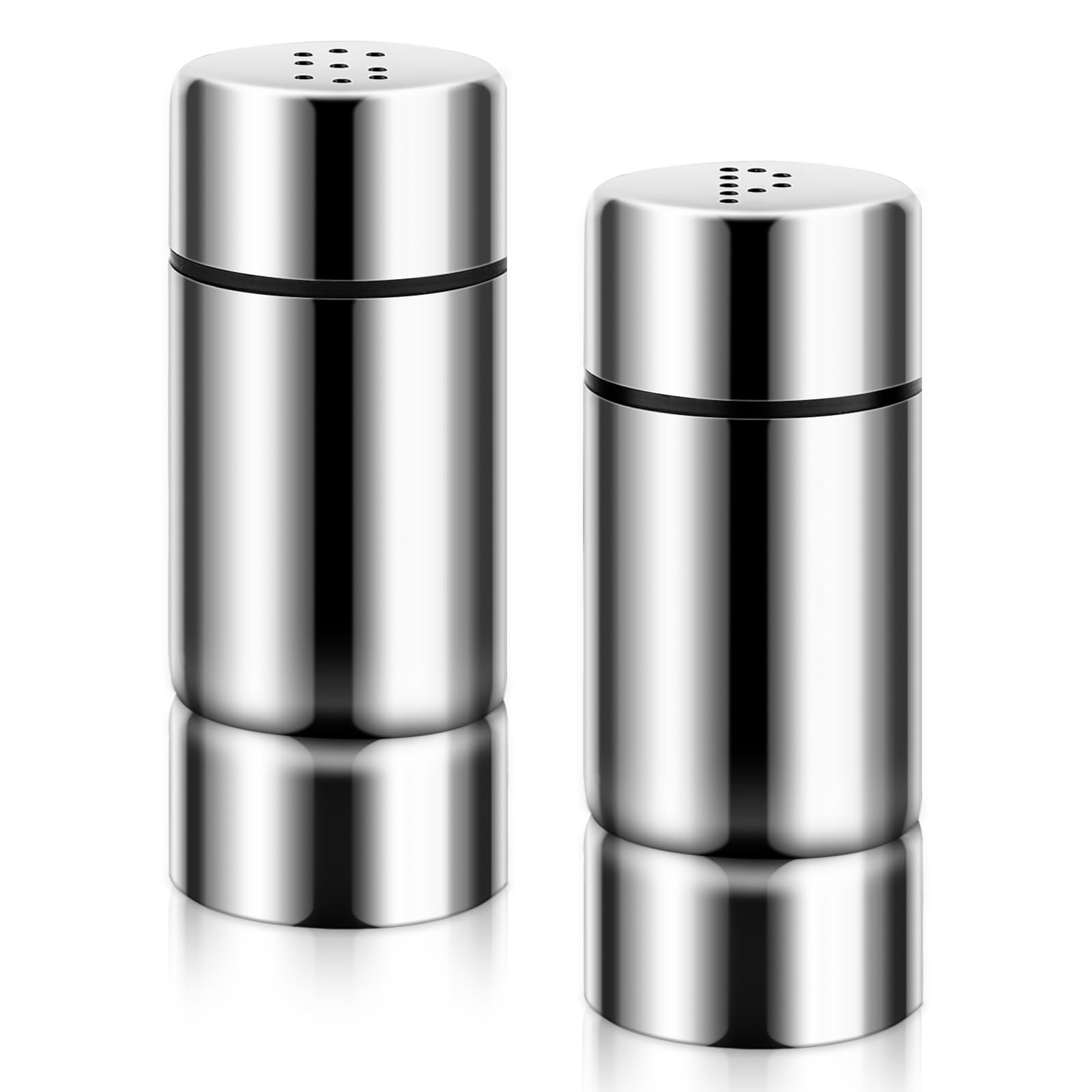 Amazon.com: Prasacco 2 Pcs Salt and Pepper Shakers Set, Stainless Steel ...
