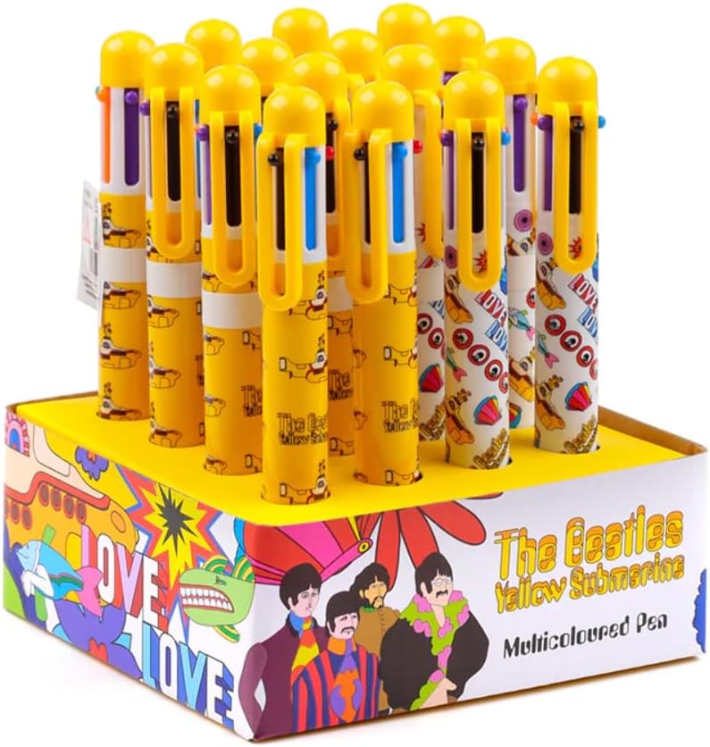 Puckator The Beatles Yellow Submarine Multi Colour Pen with Charm ...