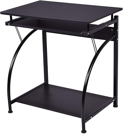 Amazon.com: Tangkula Small Computer Desk with Pull Out Keyboard Tray ...