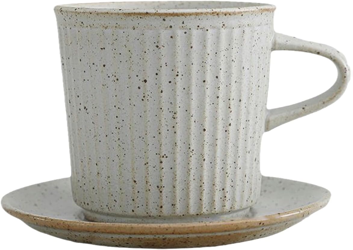 Amazon.com | 200ml/6.67oz Vintage style ceramic Coffee cup dish set ...