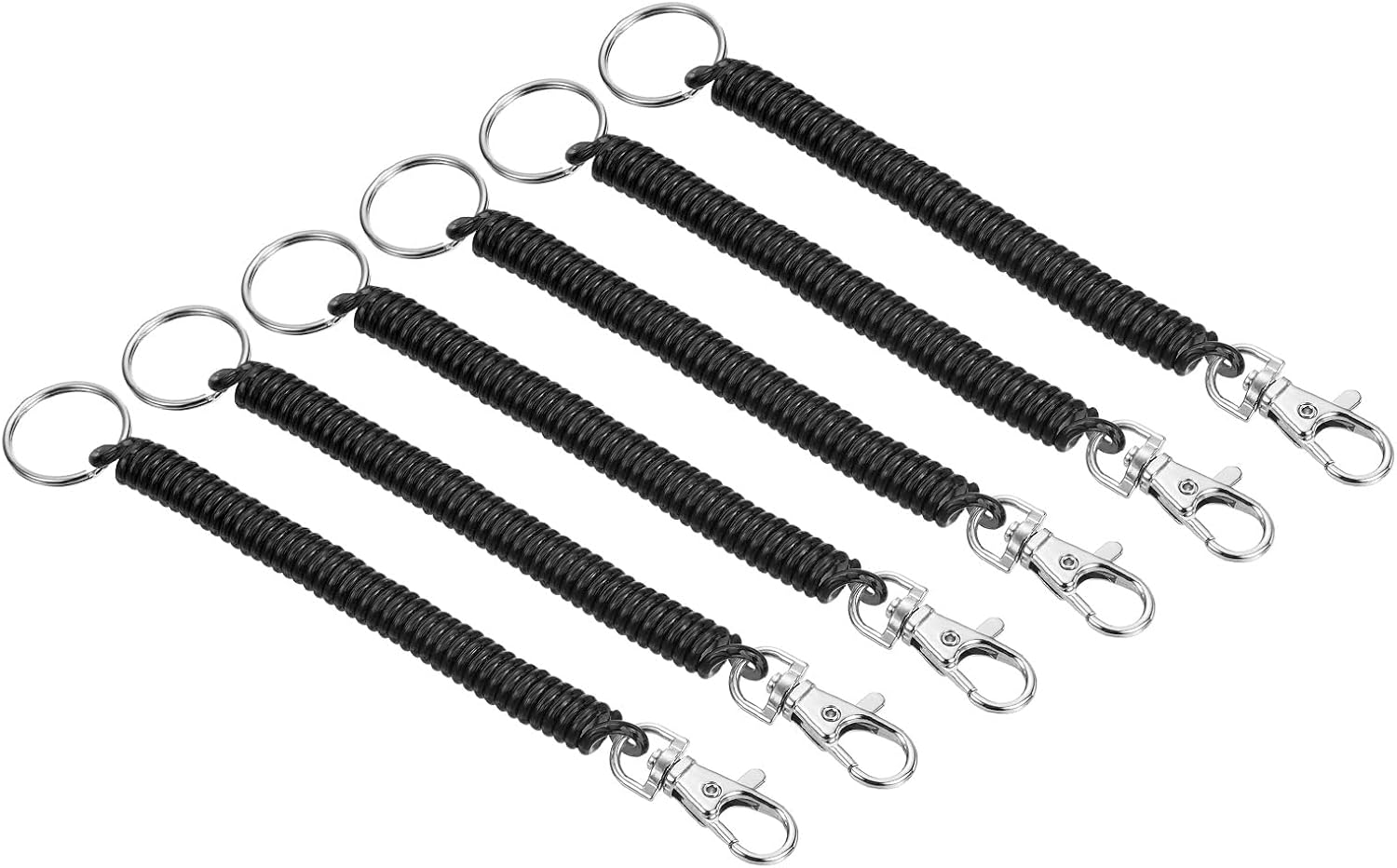 Amazon.com: PATIKIL 3.3ft Spring Coil Keychain, 6 Pack Spiral Fishing ...