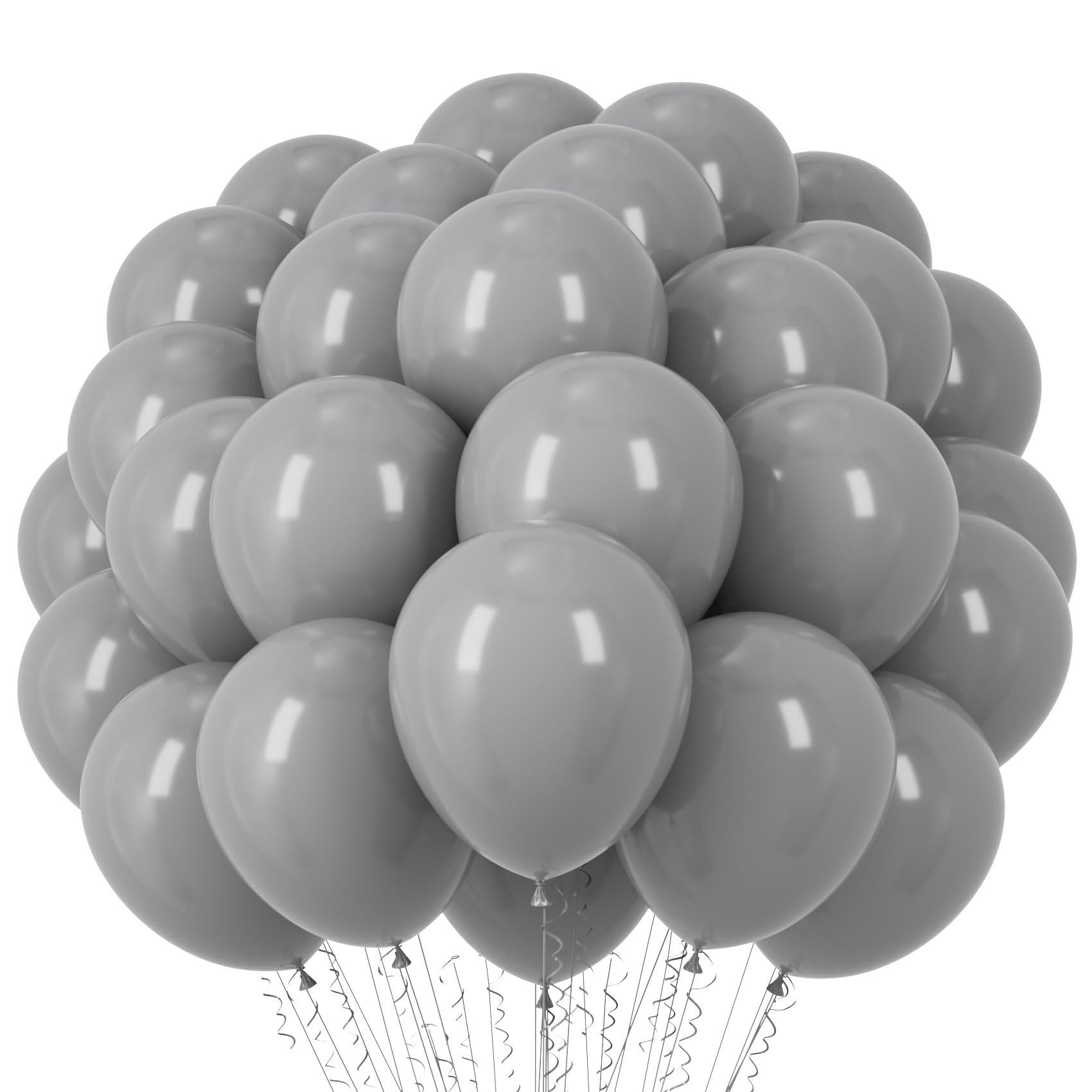 Snapklik.com : Gray Balloons, 66pack 12inch Grey Latex Party Balloons ...