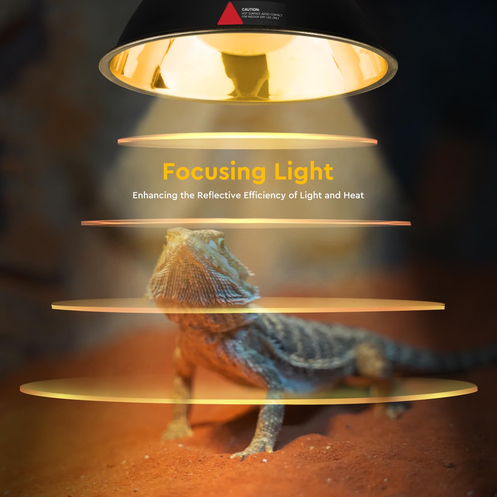 Snapklik.com : Reptile Light Fixture 8.5-Inch, Reptile Heat Lamp Max ...