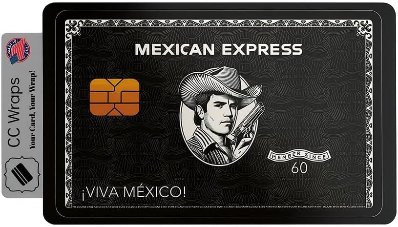 Amazon.com: Black Mexican Express Chalino Sanchez Credit Card Skin ...