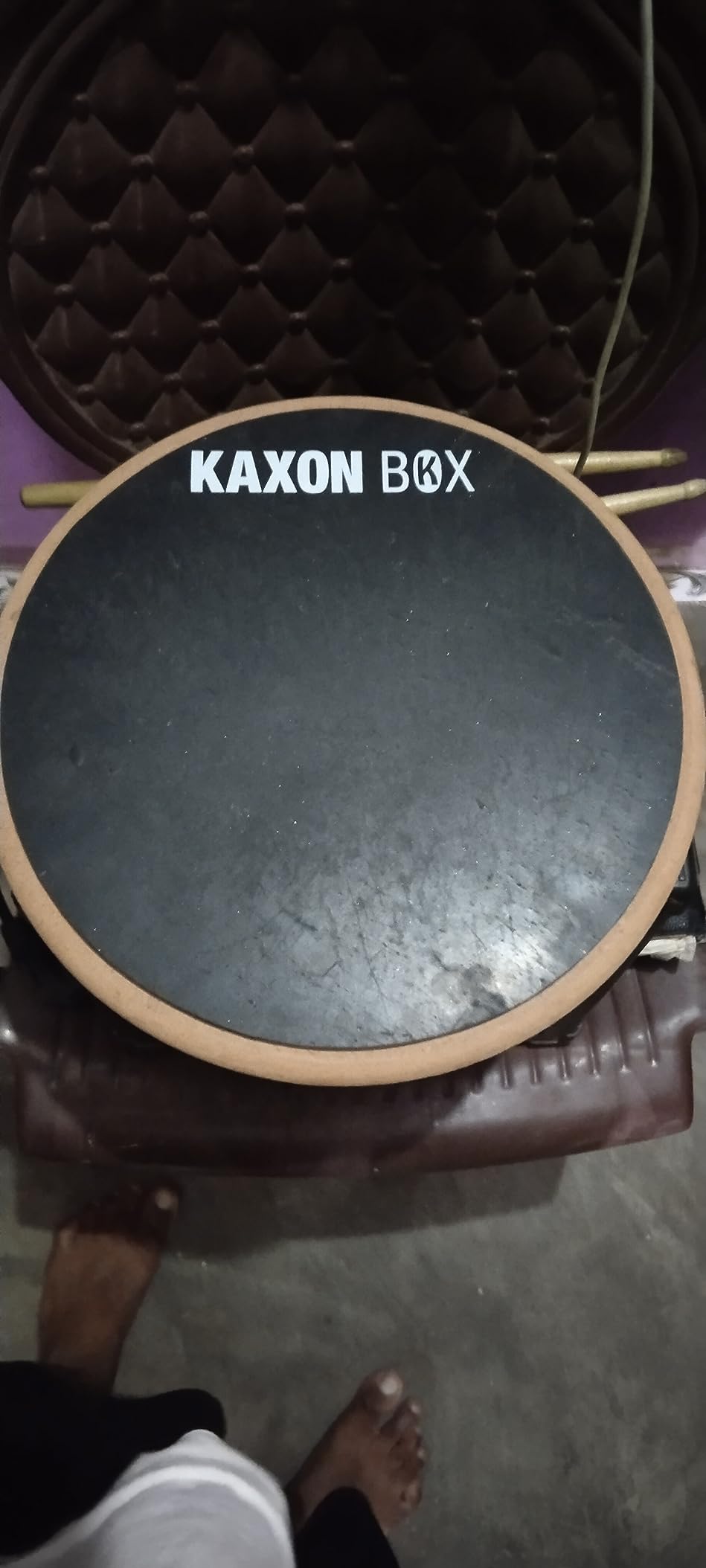 kaxon box,practice pad or drum pad,12-inches black storm (for practice ...