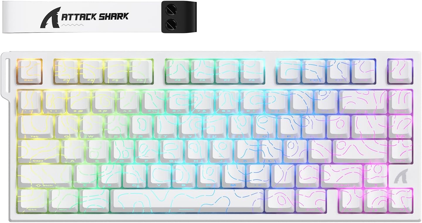ATTACK SHARK R82 HE Clavier 8000Hz Rapid Trigger, Clavier Gamer Filaire ...