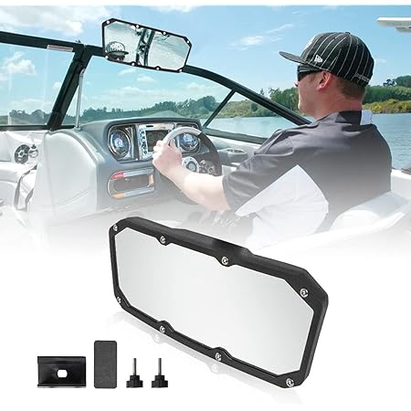 Amazon.com: Universal Marine Mirror (7" x 14"), Wide-Angle Convex Boat ...