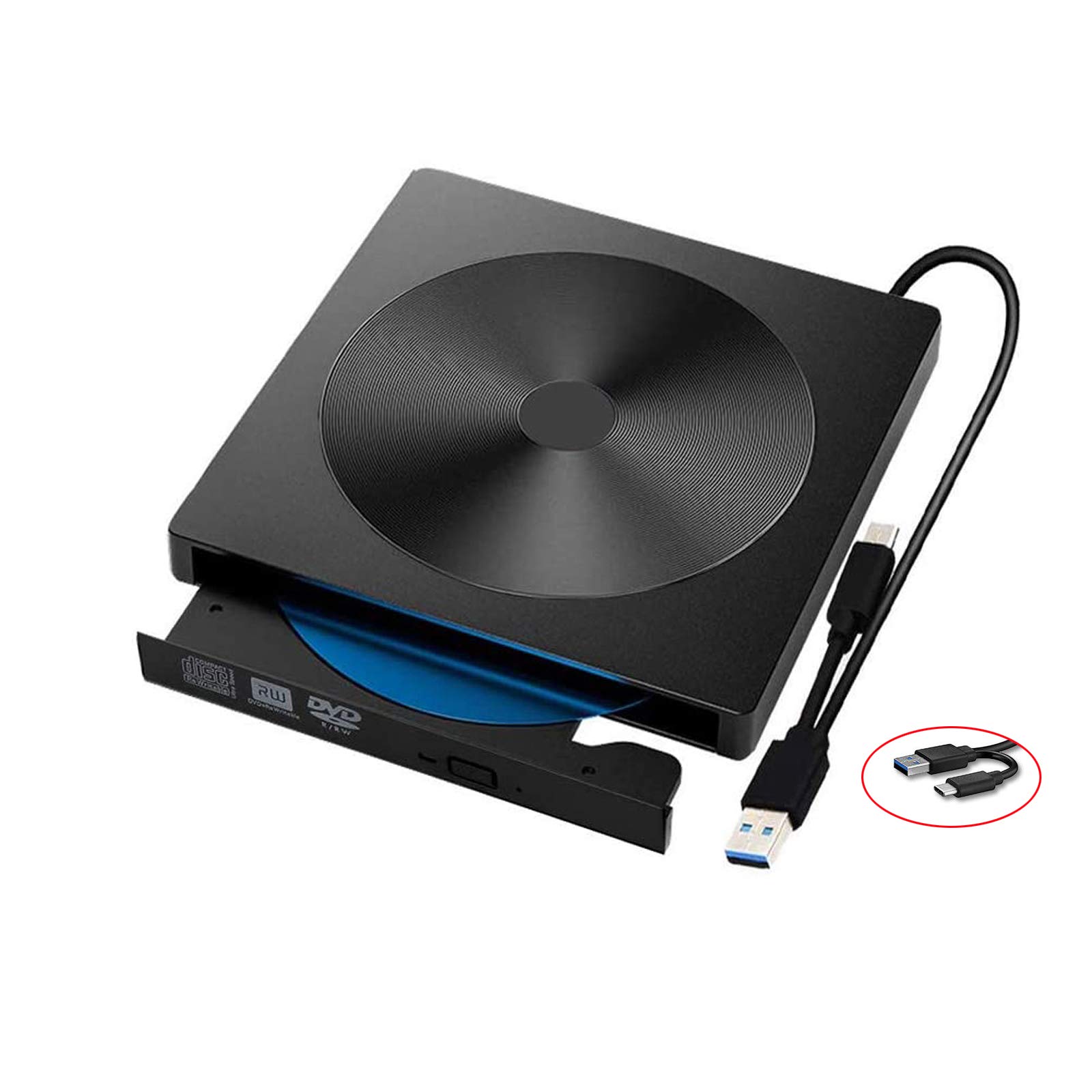 Buy Cisasily External CD DVD Drive Player USB C USB 3.0 Type C RAM ...