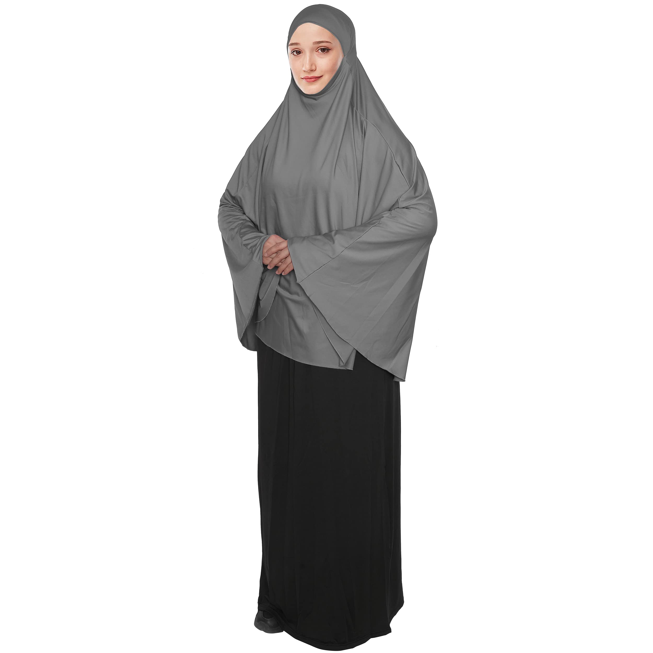 Buy Women Hijab Khimar Islamic Muslim Prayer Hijab Saudi Niqab (2 Ways ...