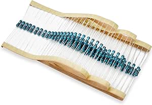 Innfeeltech 100 Pcs 1/2W 1% Tolerance 1 Ohm Film Resistance Metal Film ...