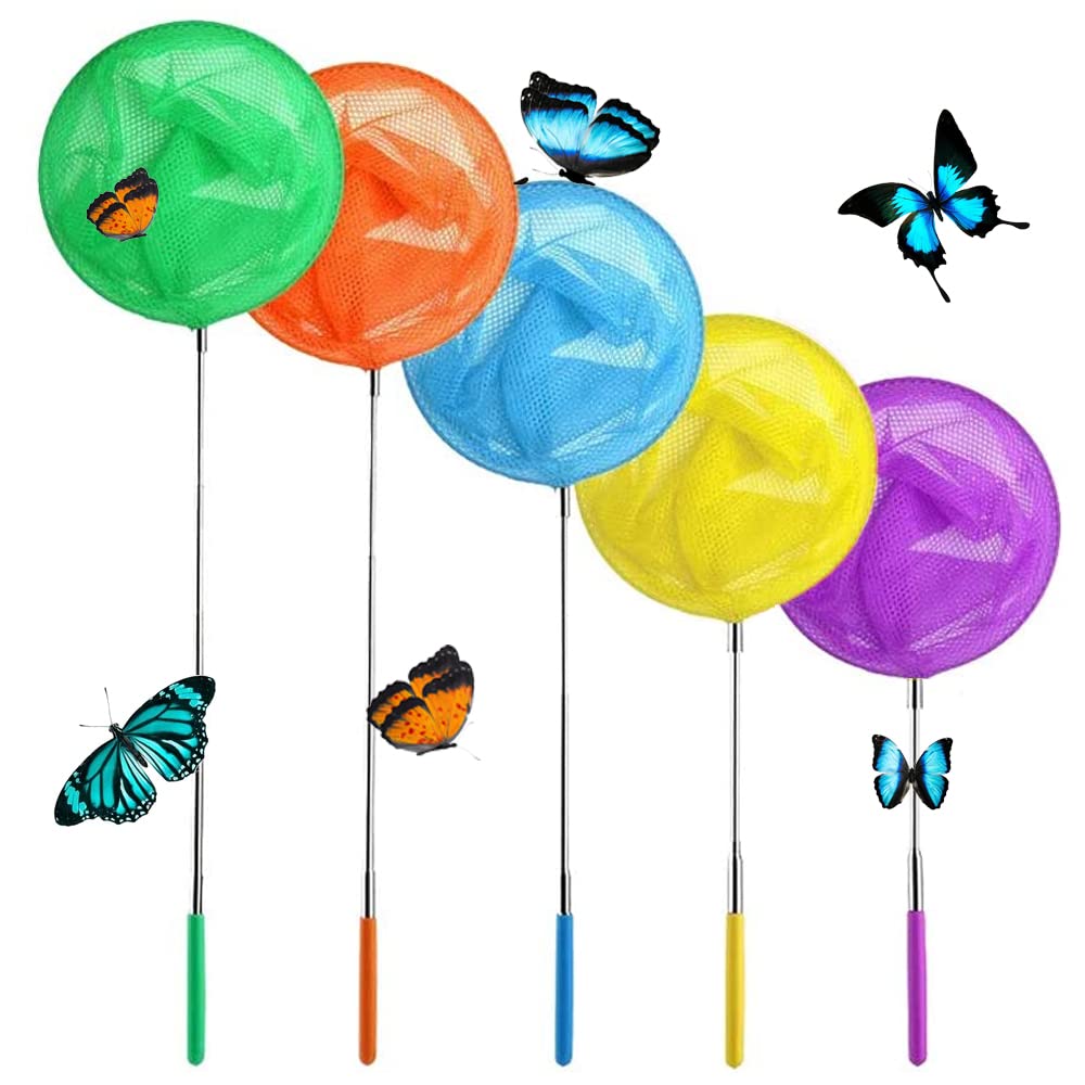 Nmkl Fishing Net Telescopic Butterfly Net 5pack 5 Colors Fishing ...