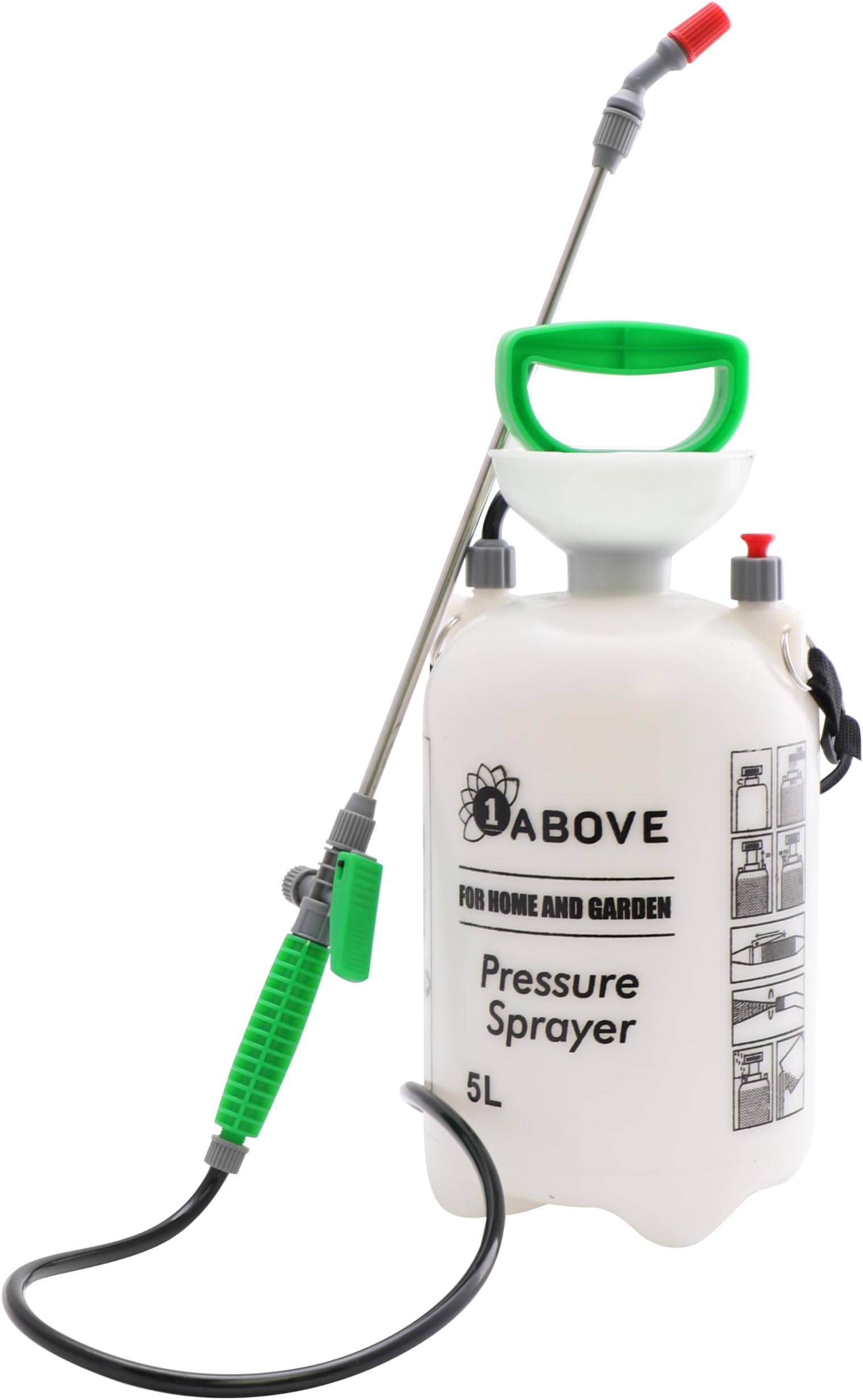 1ABOVE 5 Litre Garden Pressure Sprayer, Weed Killer, Water Pump Sprayer ...