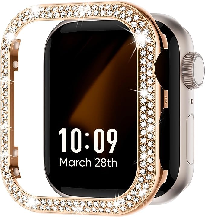 OBOE 45mm Stainless Steel Bling Bumper Case Compatible with 45mm Apple ...