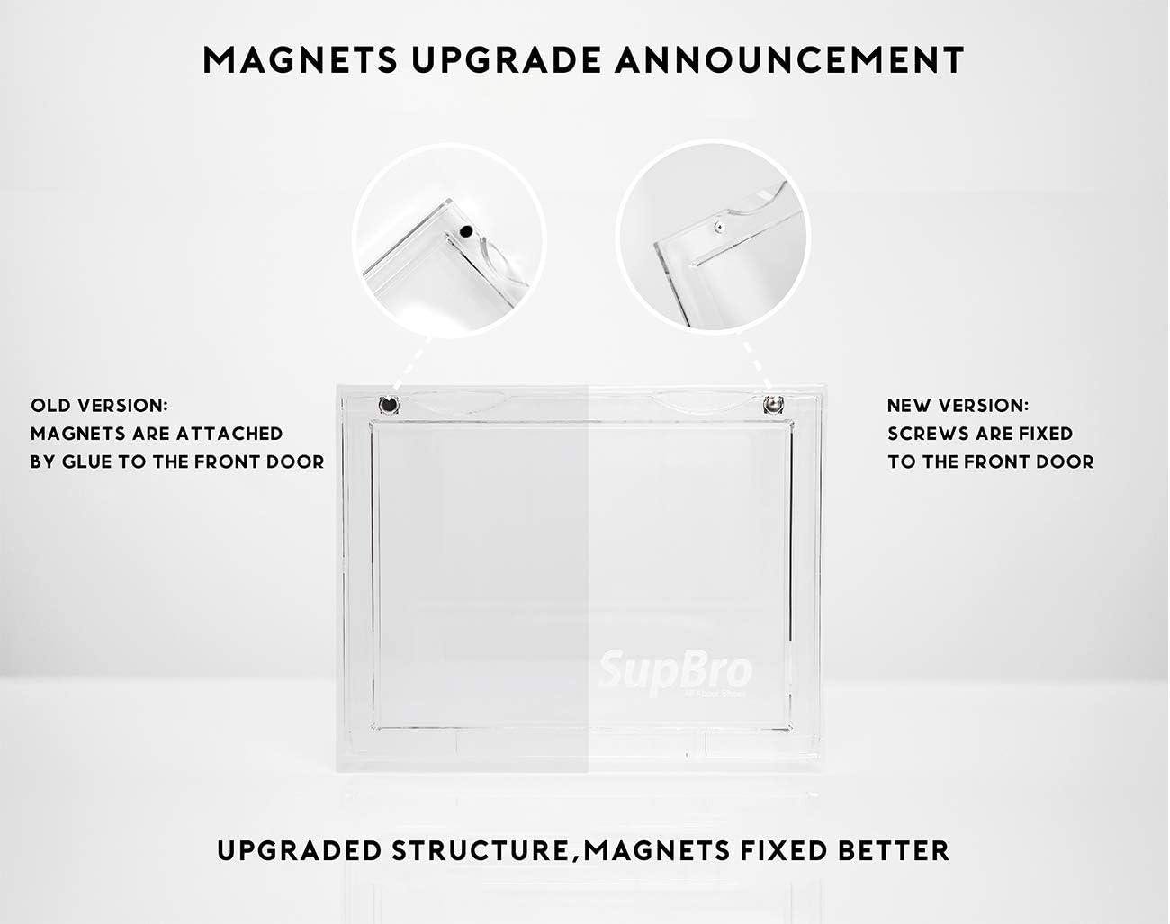 SupBro Caja de colección Caja de almacenamiento de fácil acceso Caja de zapatos apilables de ...