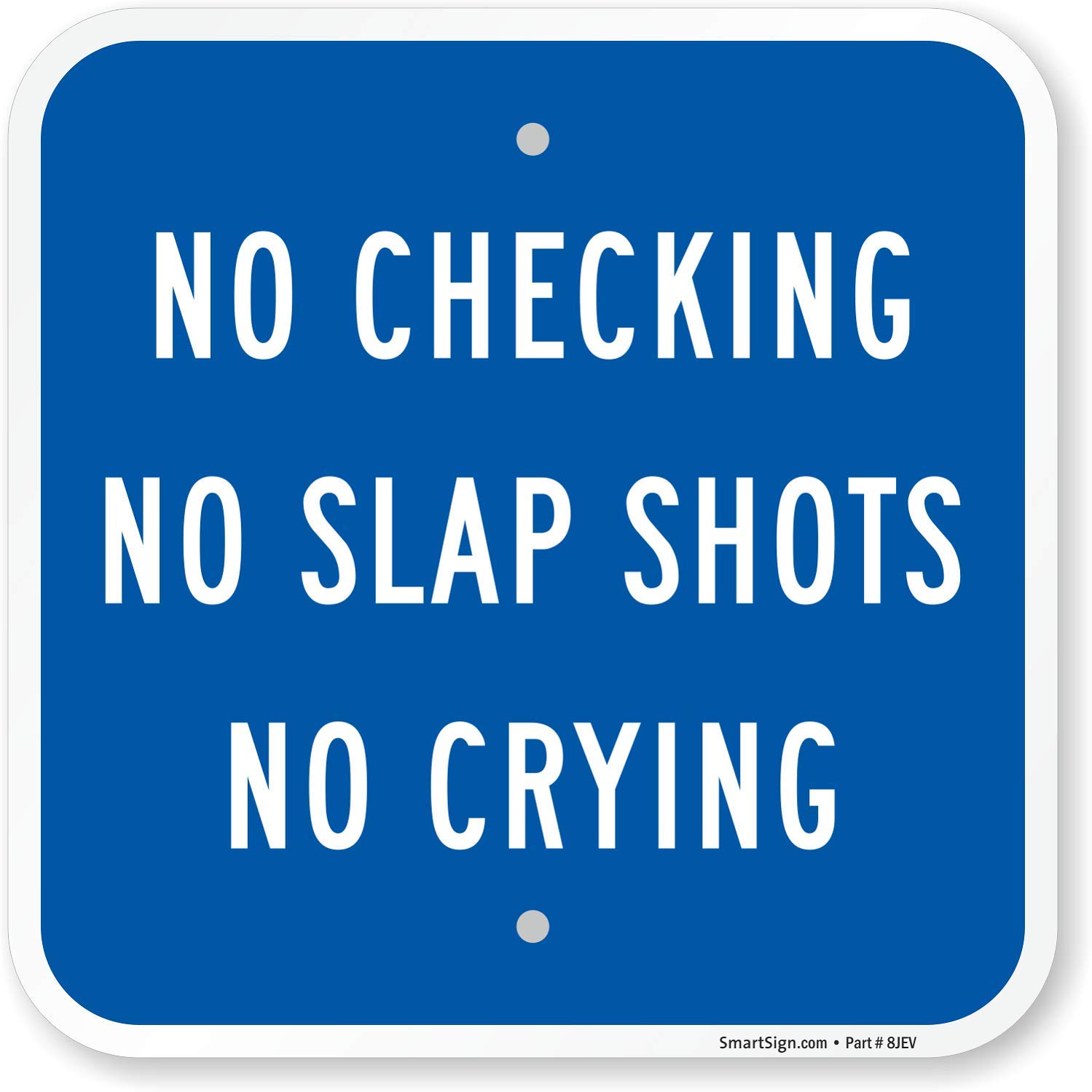 No Crying Sign