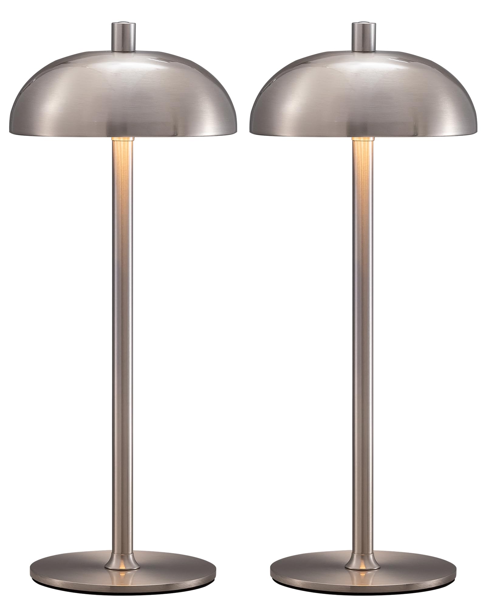 NEWSEE Cordless LED 12" Small Table Lamps Set of 2, Modern Portable ...