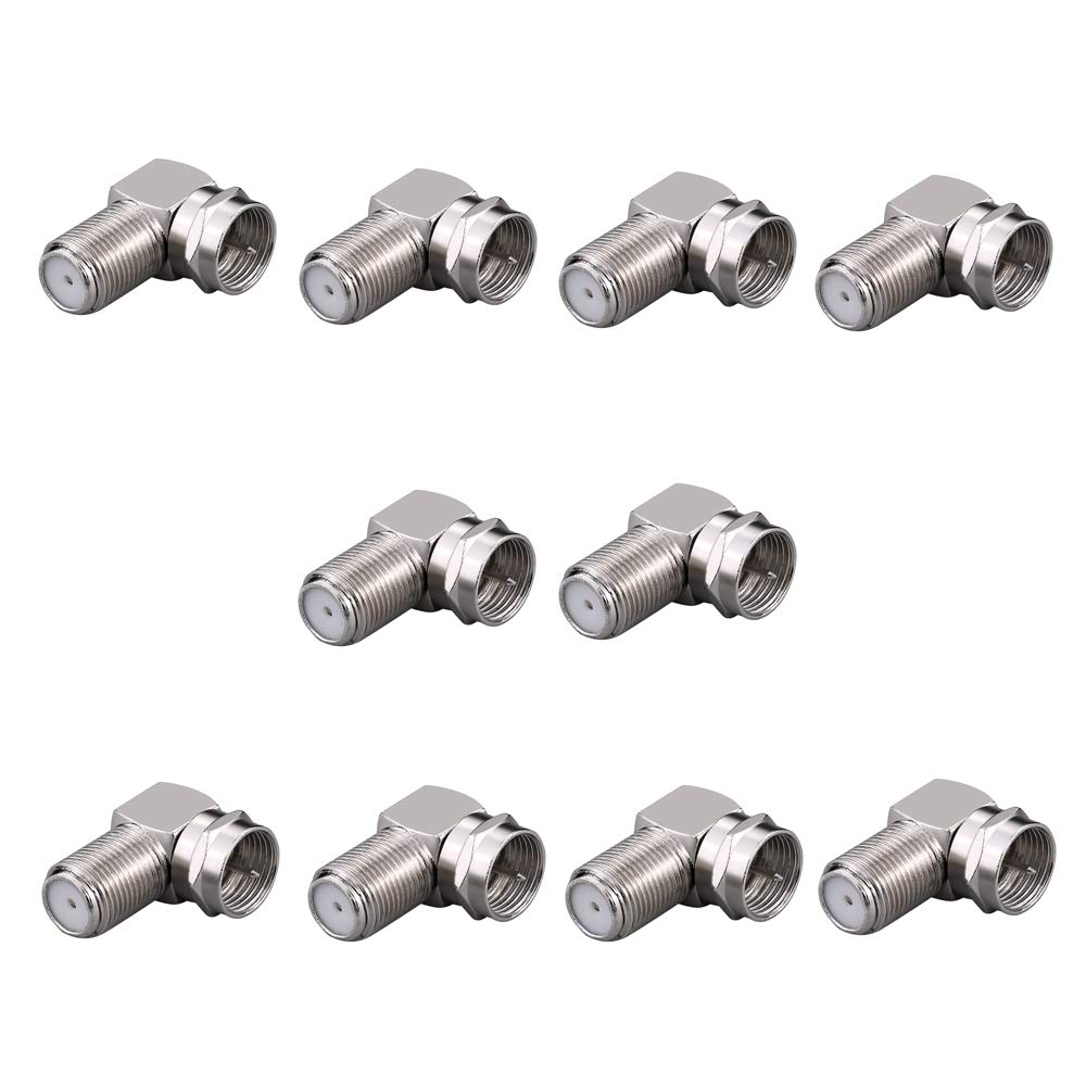 Amazon.com: Eightnoo 10 Pack F Type Right Angle Male to Female ...