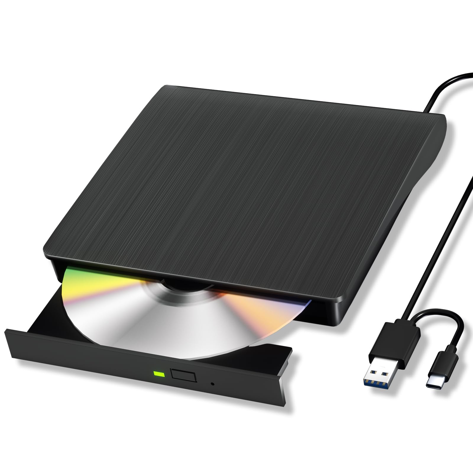Yaeonku Externes Blu Ray CD DVD Laufwerk, USB 3.0 Typ-C 3D Bluray CD DVD BD Lese/Schreib Brenner ...