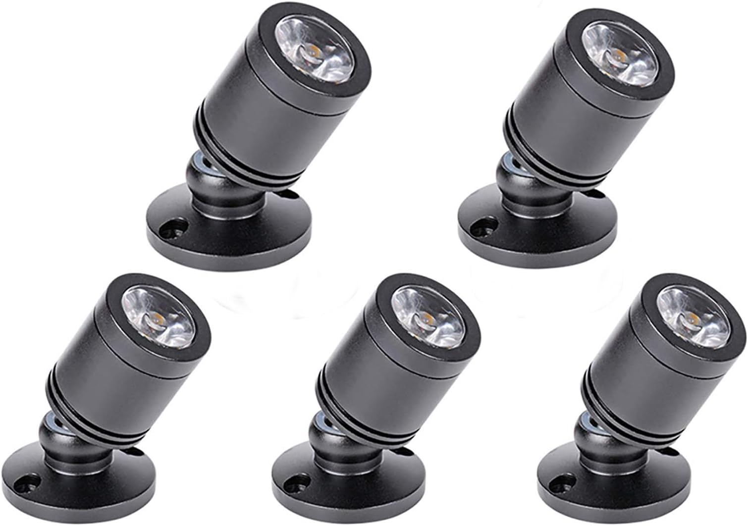 Klein LED Einbaustrahler 5 Stück 3W Mini led spot, 360° Schwenkbar ...