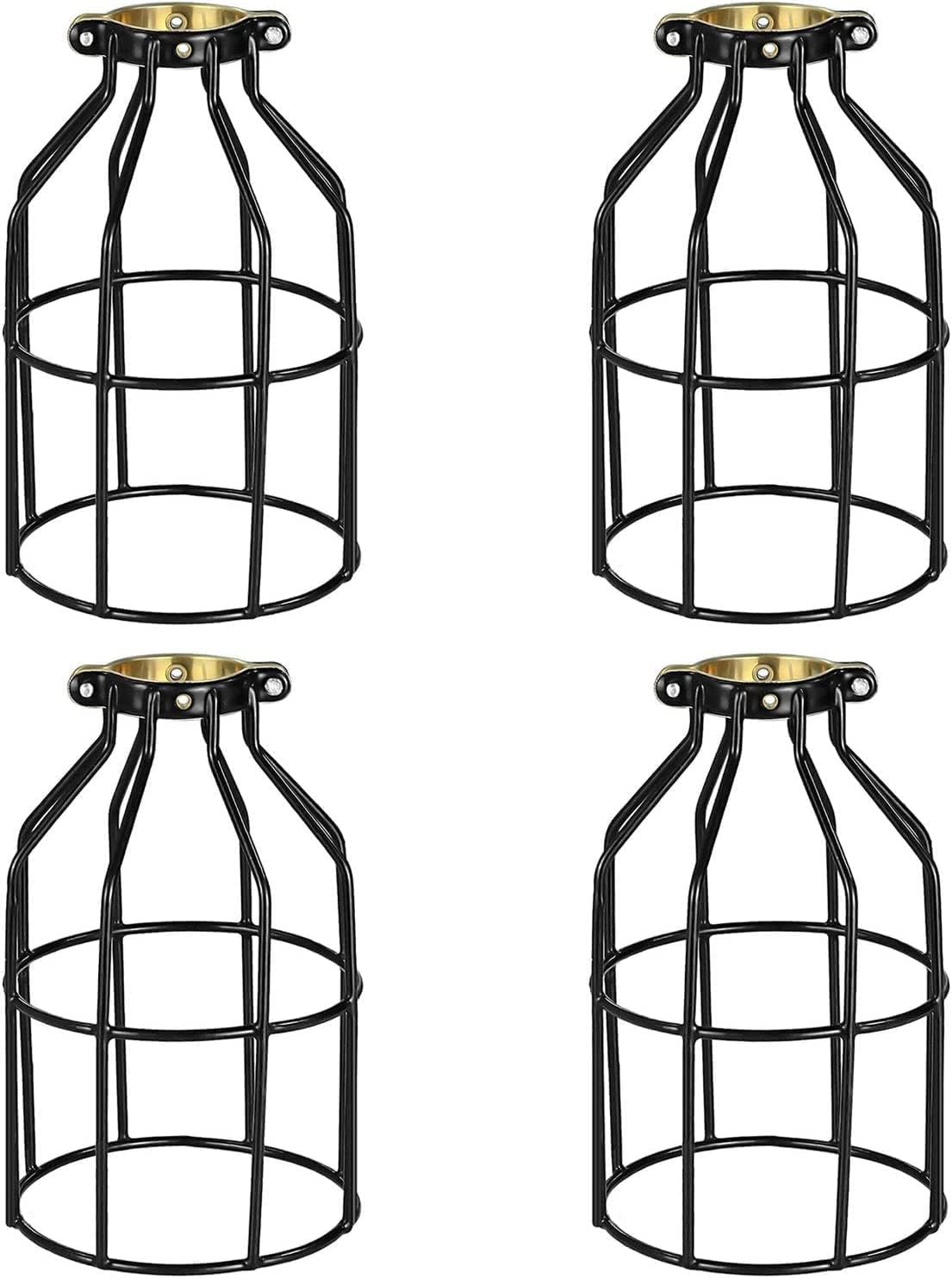 Rustic State Cylinder Metal Wire Hanging Pendant Light Cage, Lamp Shade ...