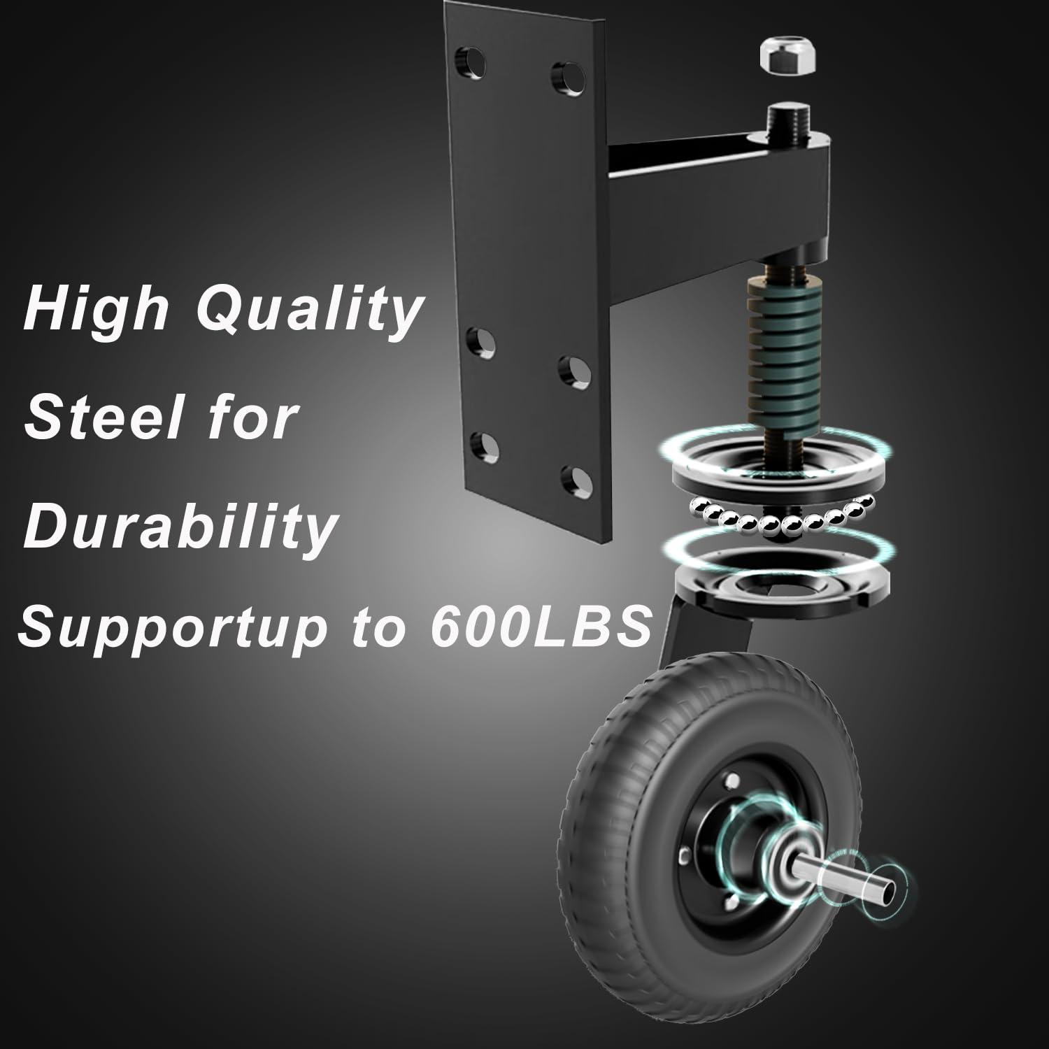 Snapklik.com : Gate Wheel 8 Inch For Metal Tube Gate Wooden Gate,600 Lb ...