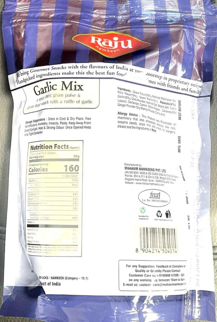 Snapklik.com : Raju Snacks - Garlic Mix 400g - 14oz
