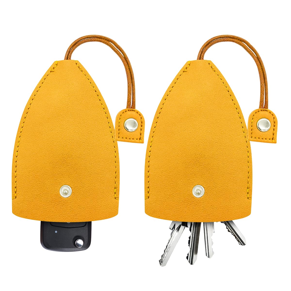 Amazon.com: AUCELI Car Key Case, 2PCS Pull-Out Key Pouch Sleeve ...