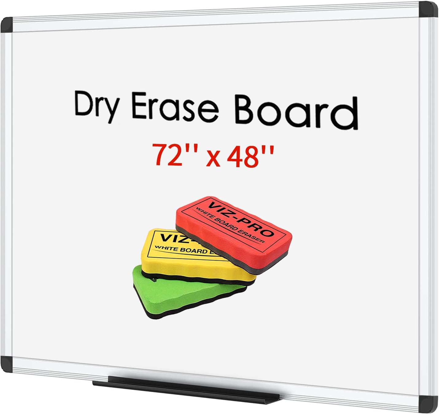 Amazon.com : VIZ-PRO Magnetic Dry Erase Board, 6' x 4', Silver ...
