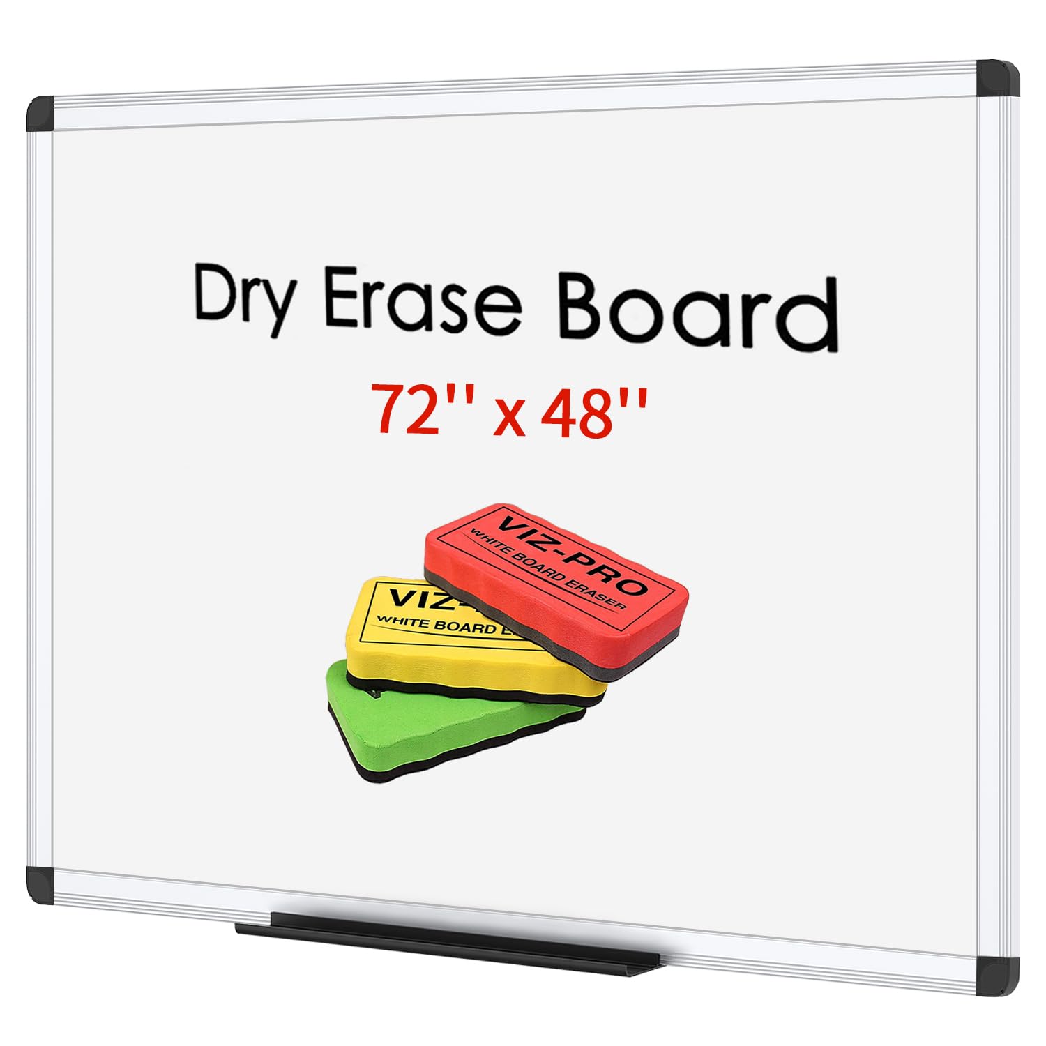 Amazon.com : VIZ-PRO Magnetic Dry Erase Board, 6' x 4', Silver ...