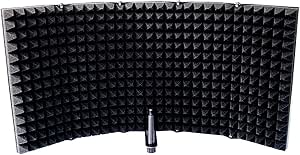 Amazon.co.jp: Microphone Isolation Shield Metal 5-Panel Pop-Up Filter ...