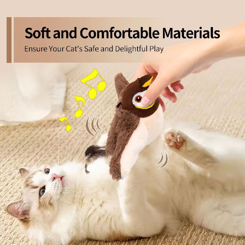 Motion Sensor Cat Toy Flying Bird Cat Toy With Chirping Sound ...