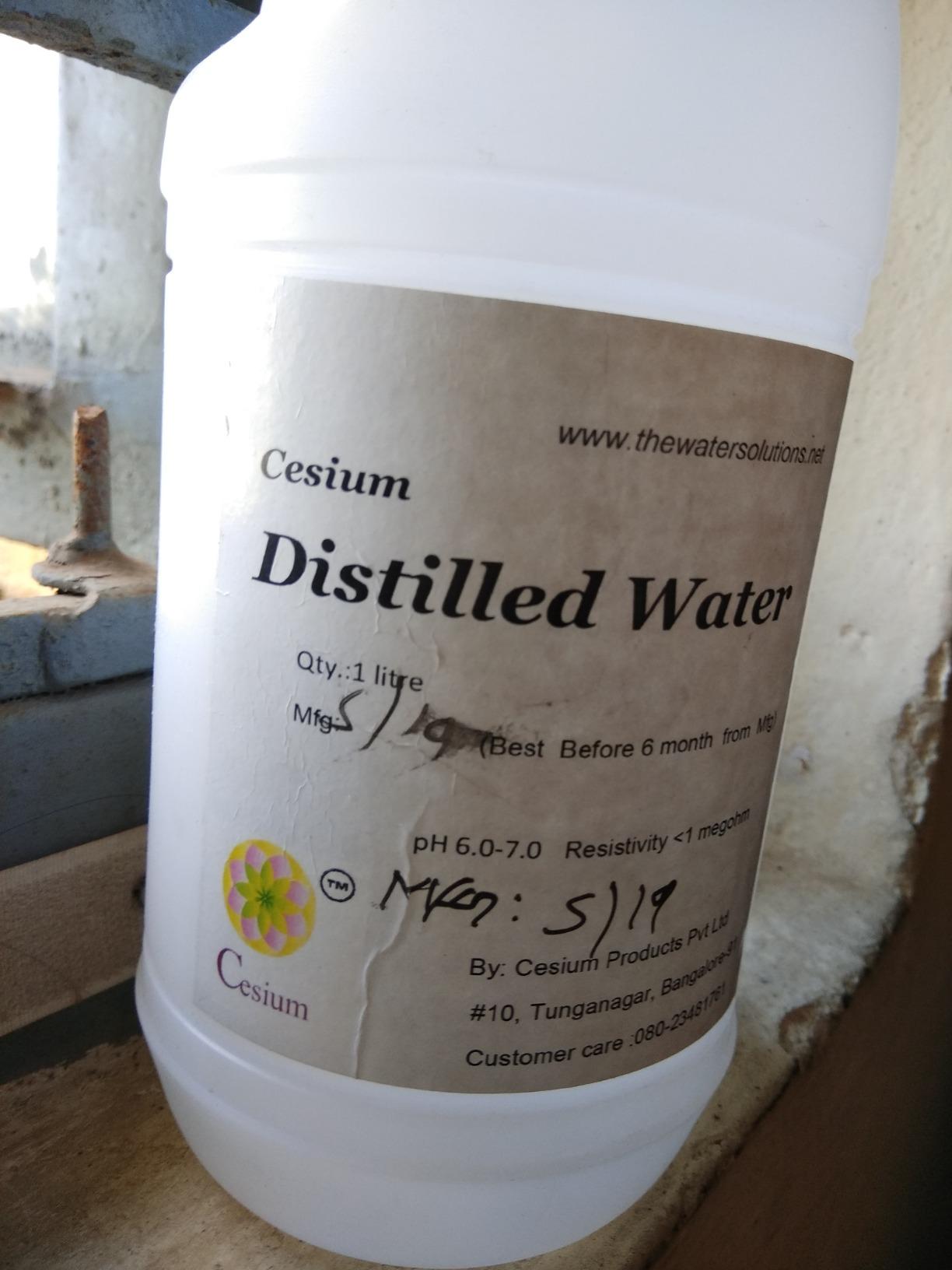 VITSZEE Distilled Water 1 Litre | H2O | Pure Di-Ionised Distilled DM ...