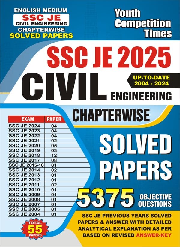 Buy SSC JE Civil Engineering Chaprwise Solved Papers | English Medium ...
