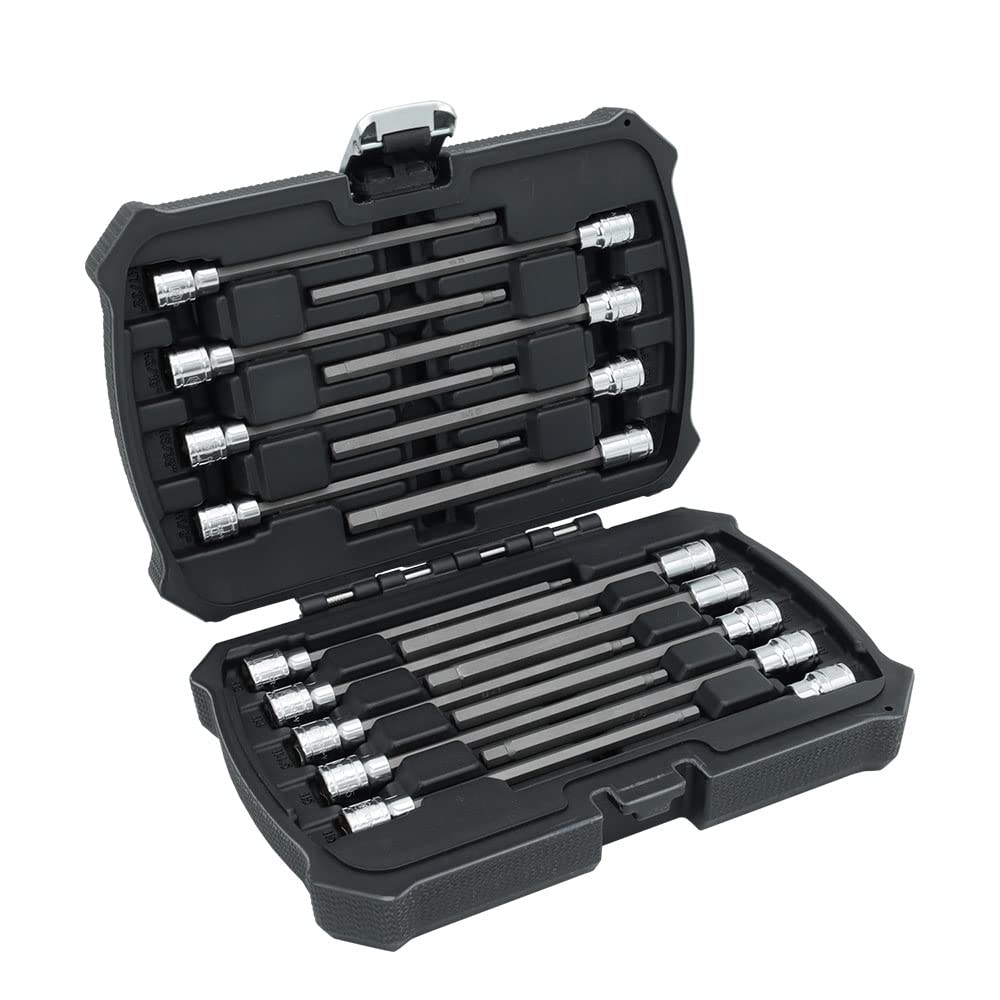MichaelPro Hex Bit Socket Set, 18-Piece 3/8 Inch Drive Extra Long Hex ...