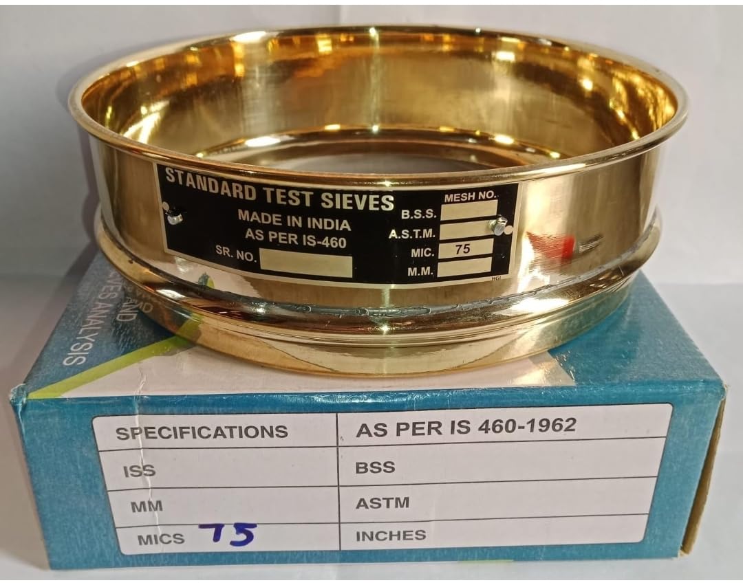 Brass Test Sieve-75 Micron Stainless Steel Mesh with Brass Frame ...