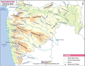 Maharashtra Physical Map (36 Width) : Amazon.in: Office Products