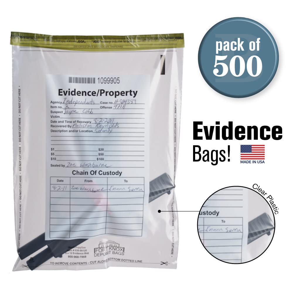Snapklik.com : Clear Evidence Bags Case Of 500 9W X 12H Tamper Evident ...