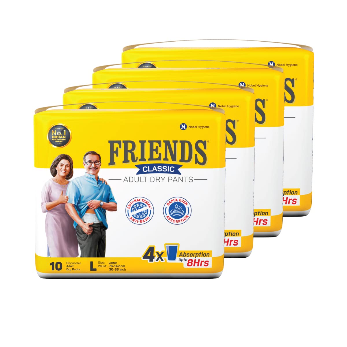 Friends Classic Adult Diapers Pants Style - 40 Count (Large) with odour ...