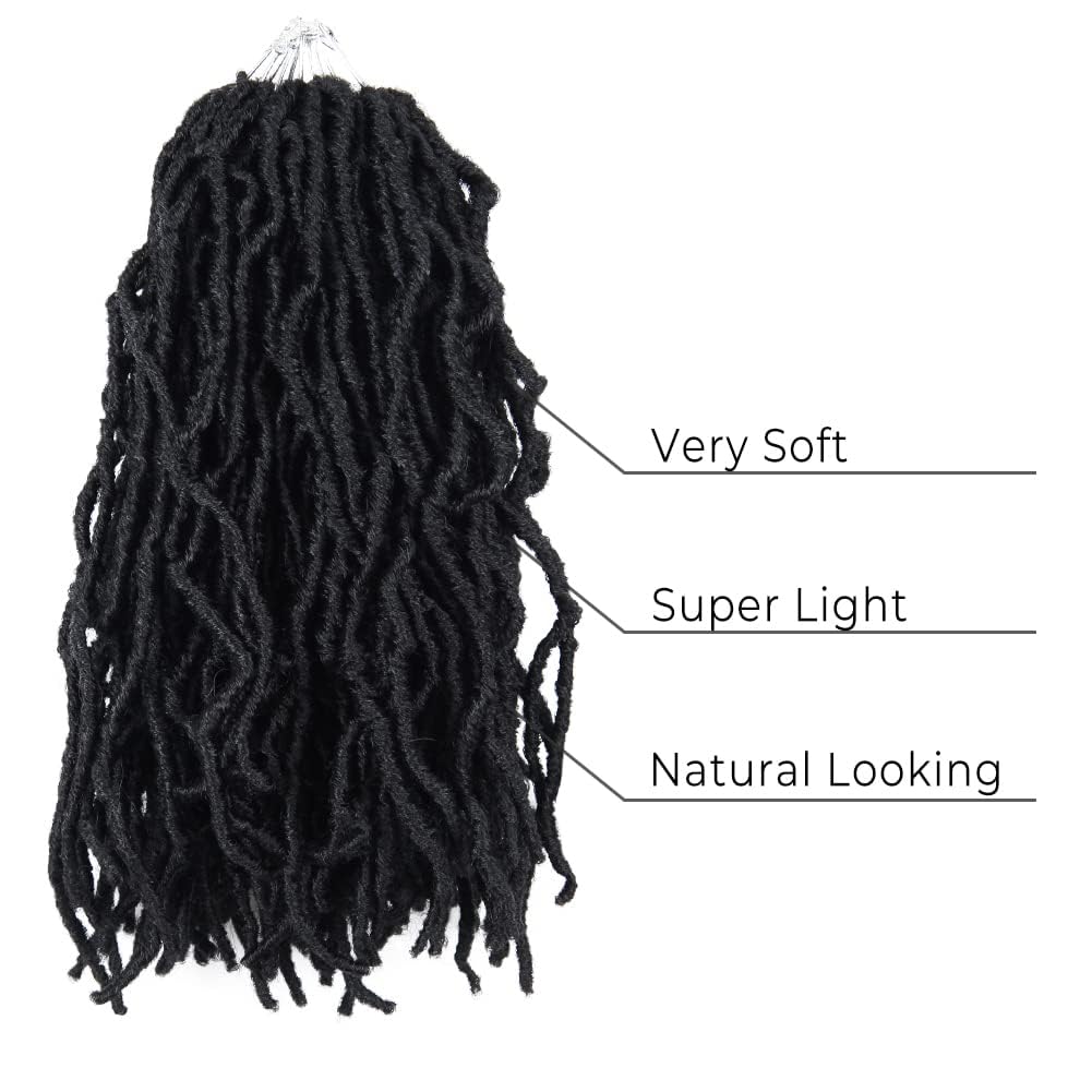 Faux Locs Crochet Hair 12 Inch Soft Locs 6 Packs Crochet Hair Pre ...