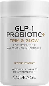 Amazon.com: Codeage GLP-1 Probiotic+ - Live Probiotics Akkermansia, Clostridium, Bifidobacterium ...