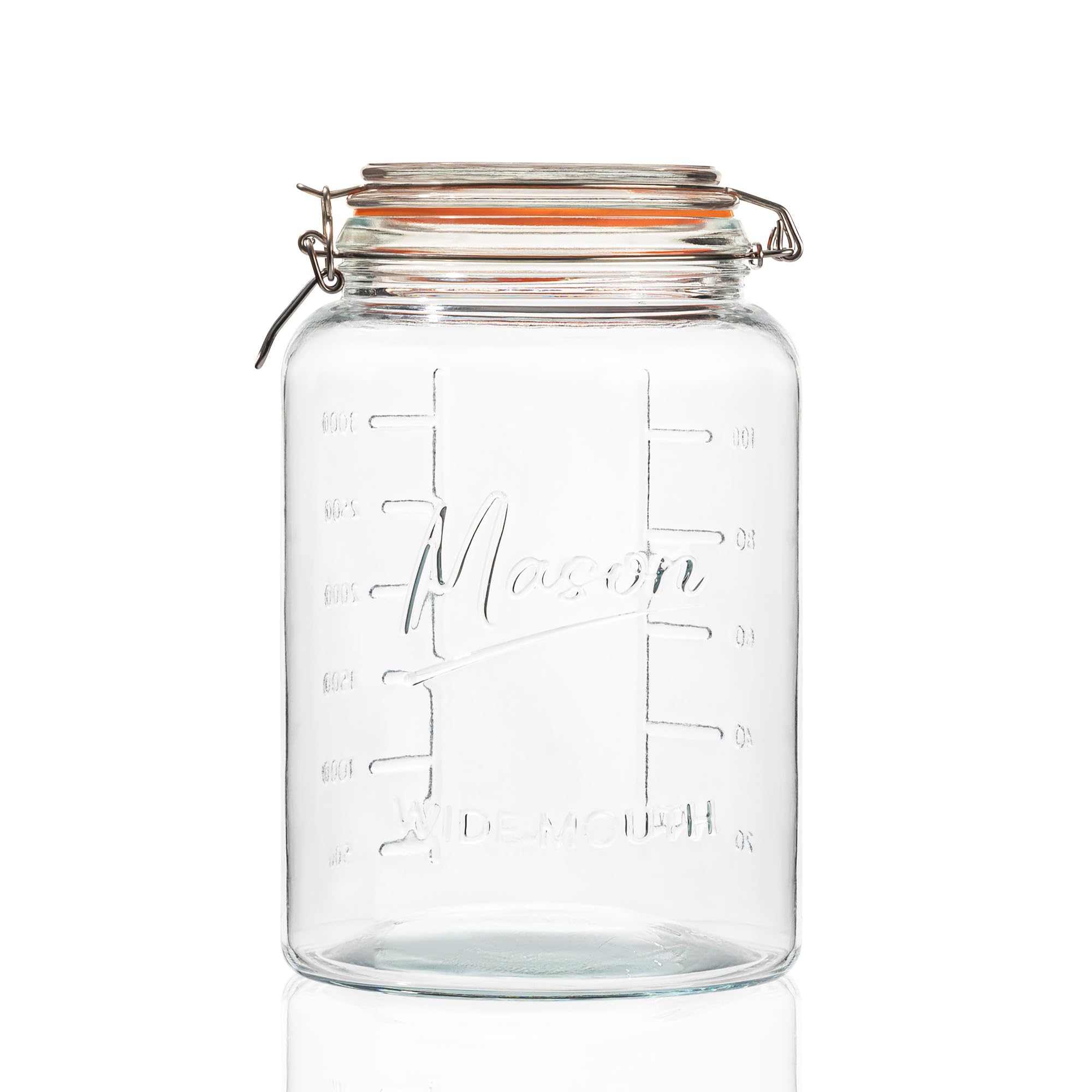 Amazon.com: kitchentoolz 1 Gallon Glass Mason Storage Jars with ...