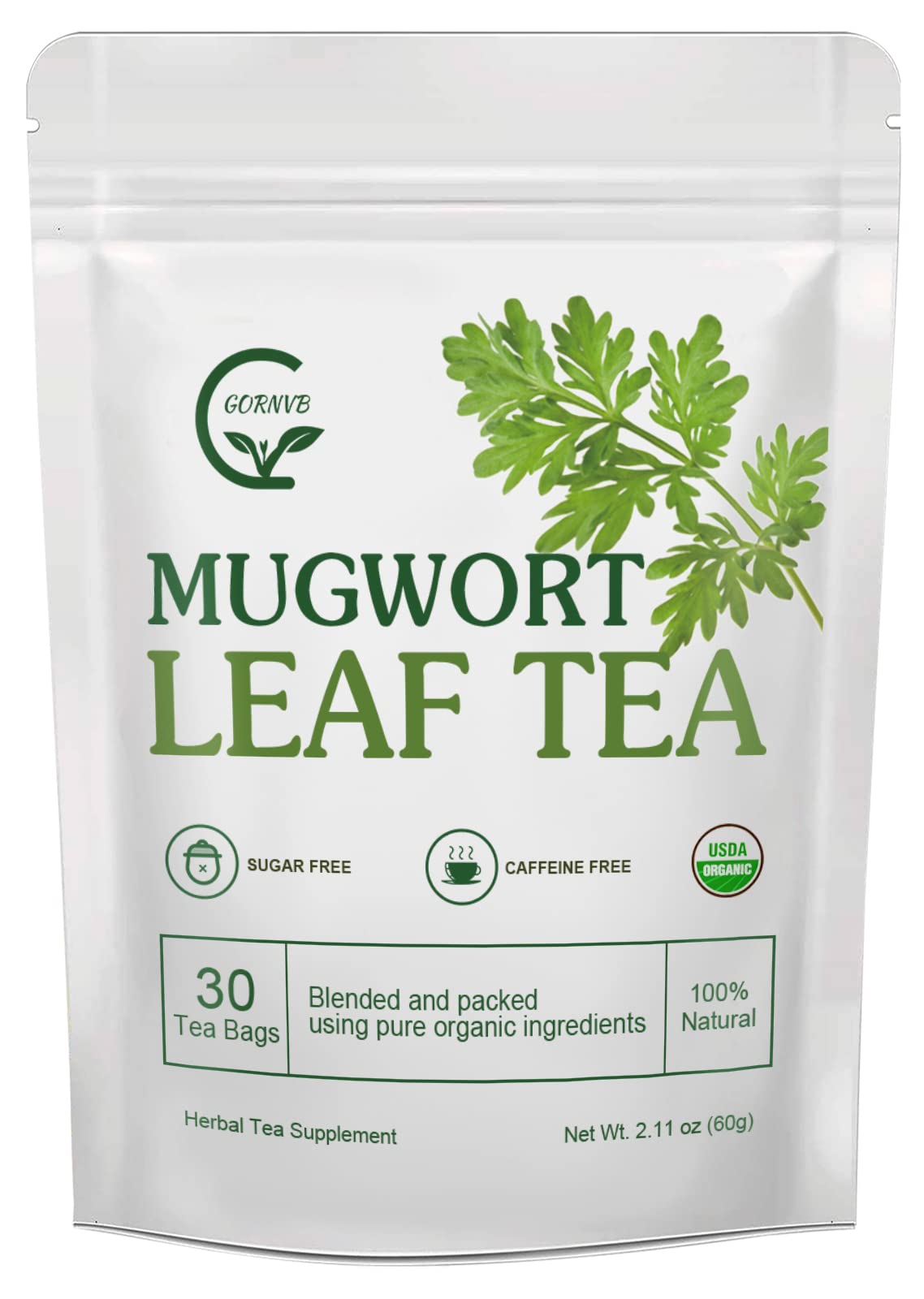 Amazon.com : Organic Mugwort Tea Bags - Mugwort Herb Dried Leaves, Pure ...
