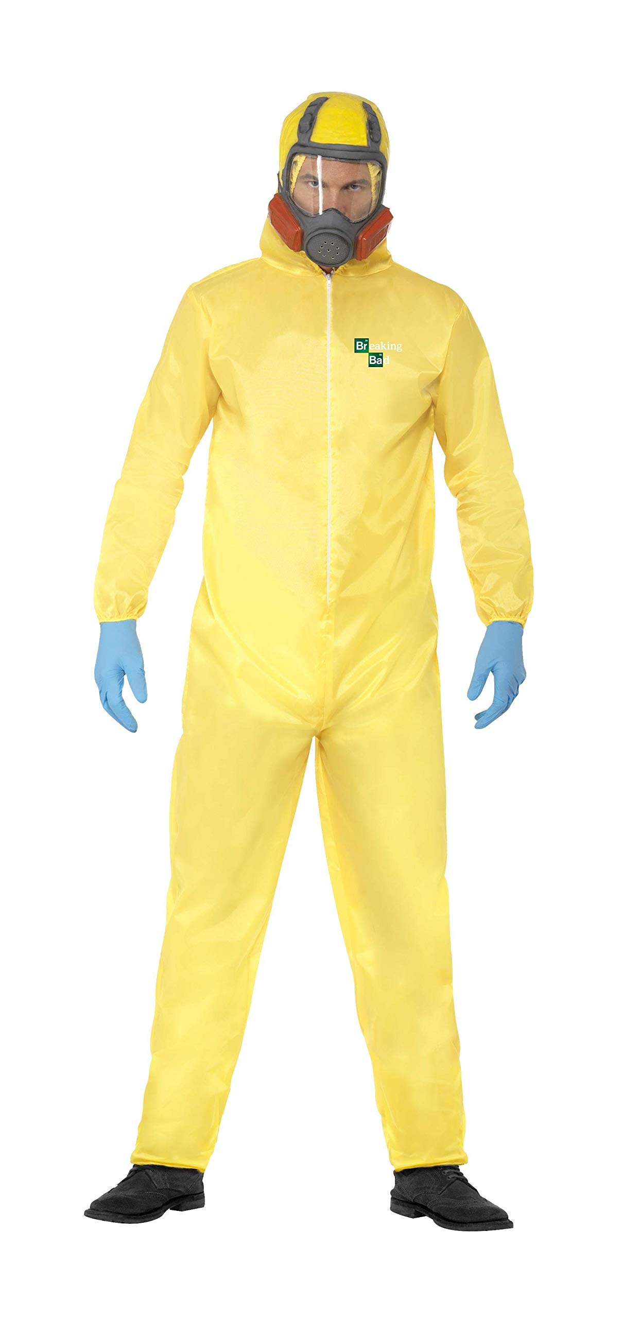 Smiffys Men's Breaking Bad Costume, Hazmat Suit, Latex Mask, Gloves ...