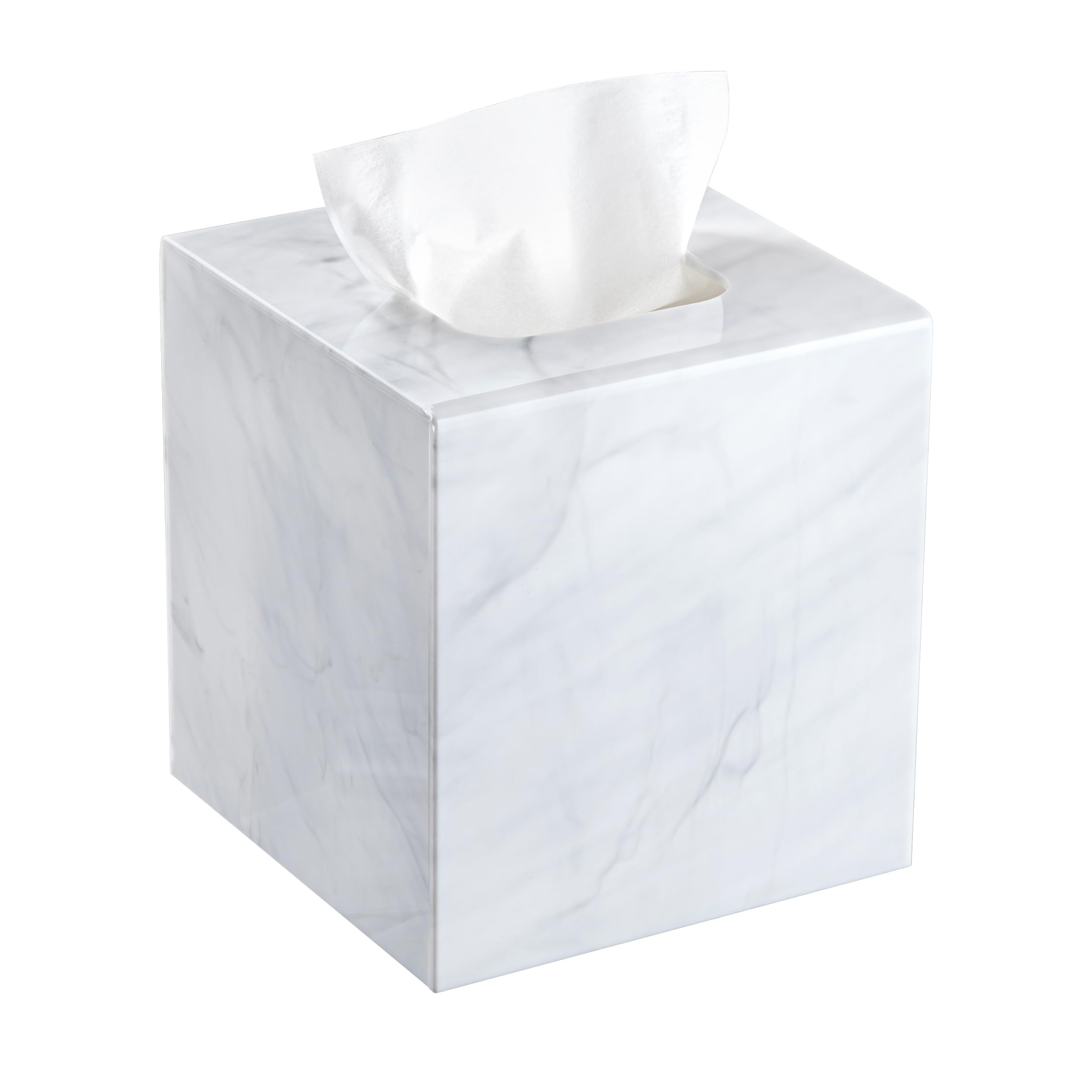 Amazon.com: HBlife Facial Tissue Dispenser Box Cover Square White ...