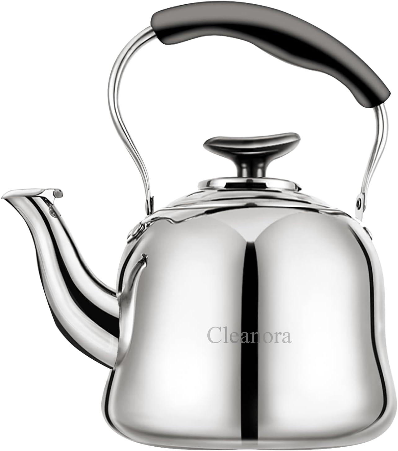 Amazon.com: Cleanora Tea Kettle Stovetop Whistling Teakettle Classic Teapot Stainless Steel Tea ...