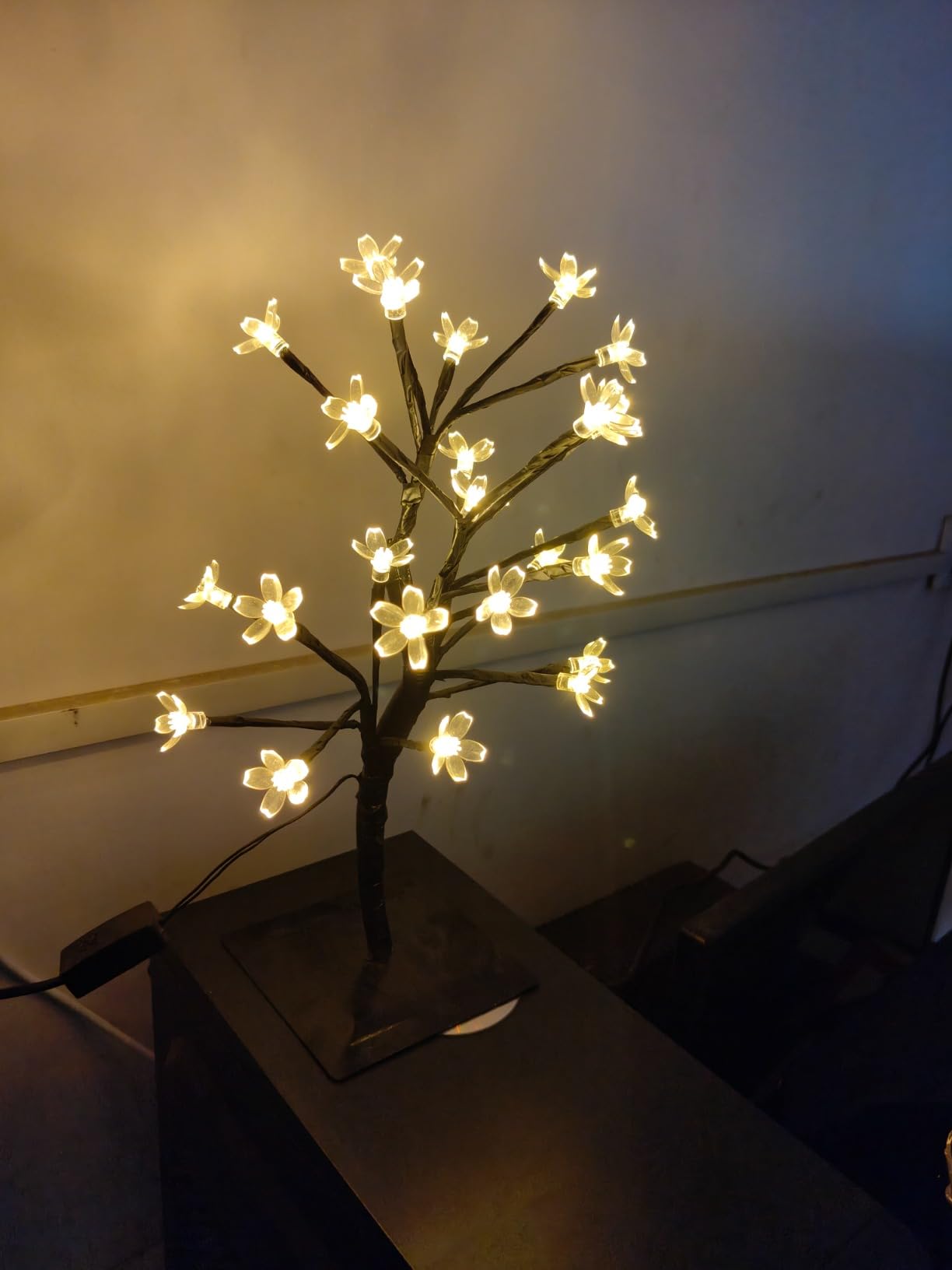 Buy Sameili® 24-LED Cherry Blossom Twig Tree Desk Tabletop Bonsai Tree ...