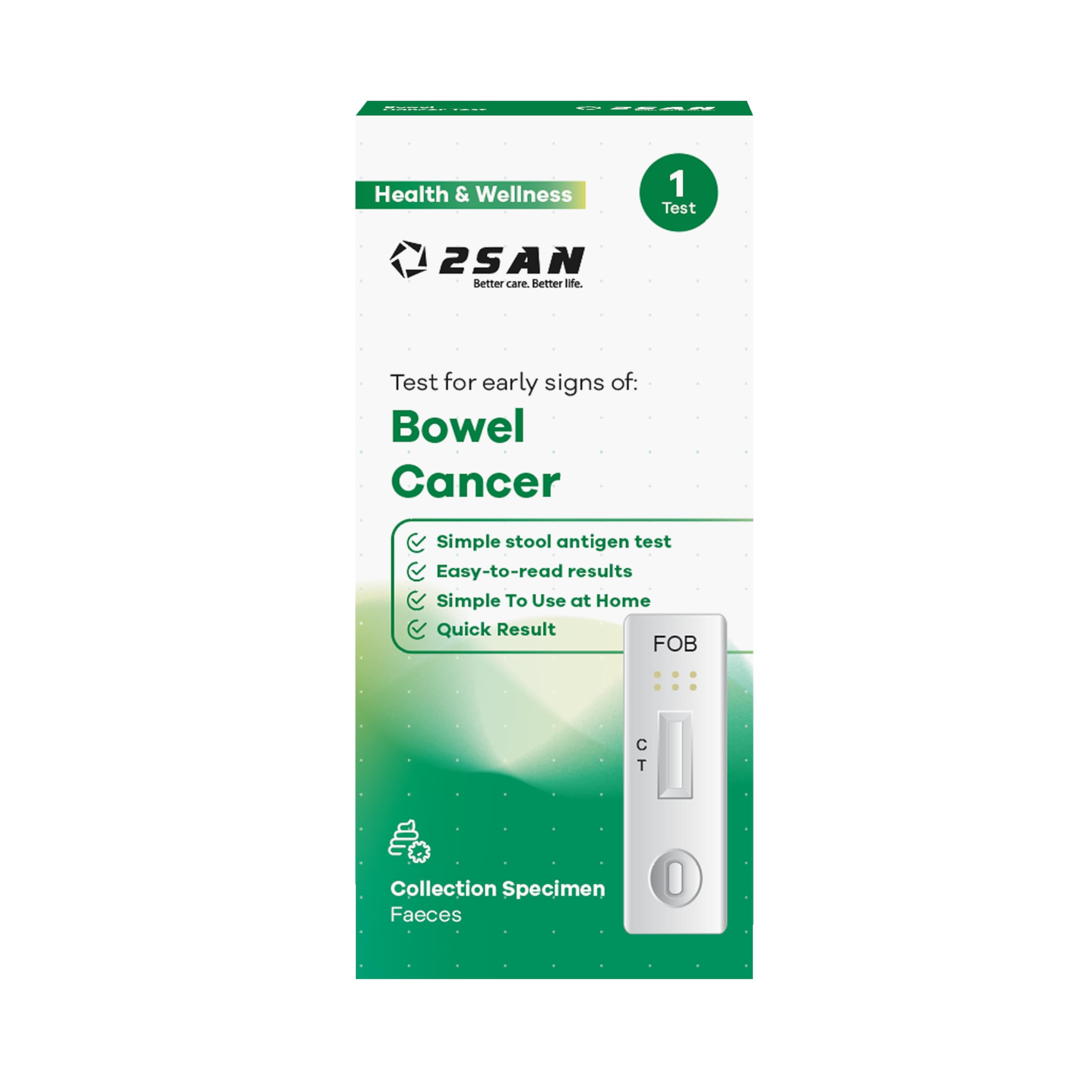 FOB Bowel Health Rapid Test Kit 1 Pack for Detecting Bowel Cancer ...