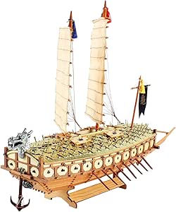 Amazon.com: [YOUNGMODELER] Wooden Model Kit Turtle Ship 1/100 by Young ...