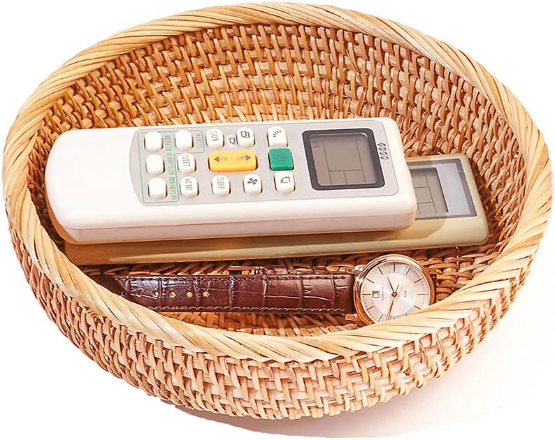 Amazon.com: Small Round Keys Basket for Entryway Woven Baskets for ...